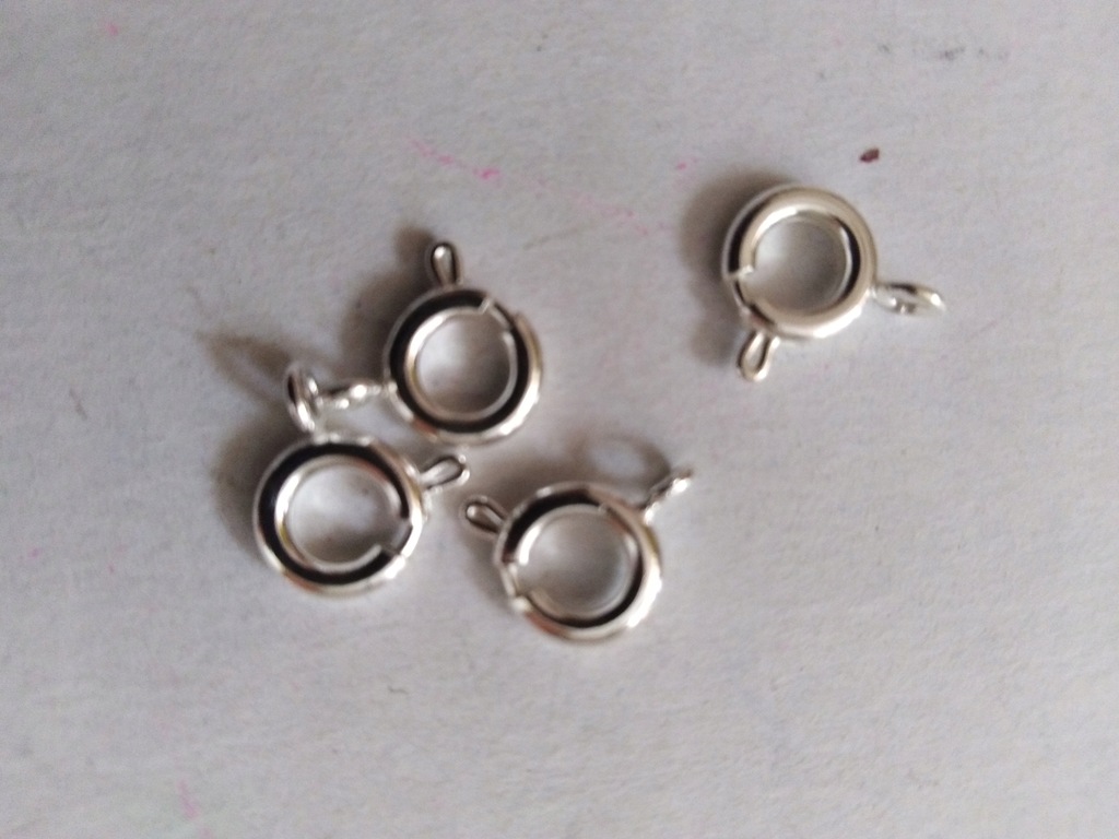 SZ- FEDERING - zapięcie srebrne - 6mm - 4 sztuki - 12266509991 ...