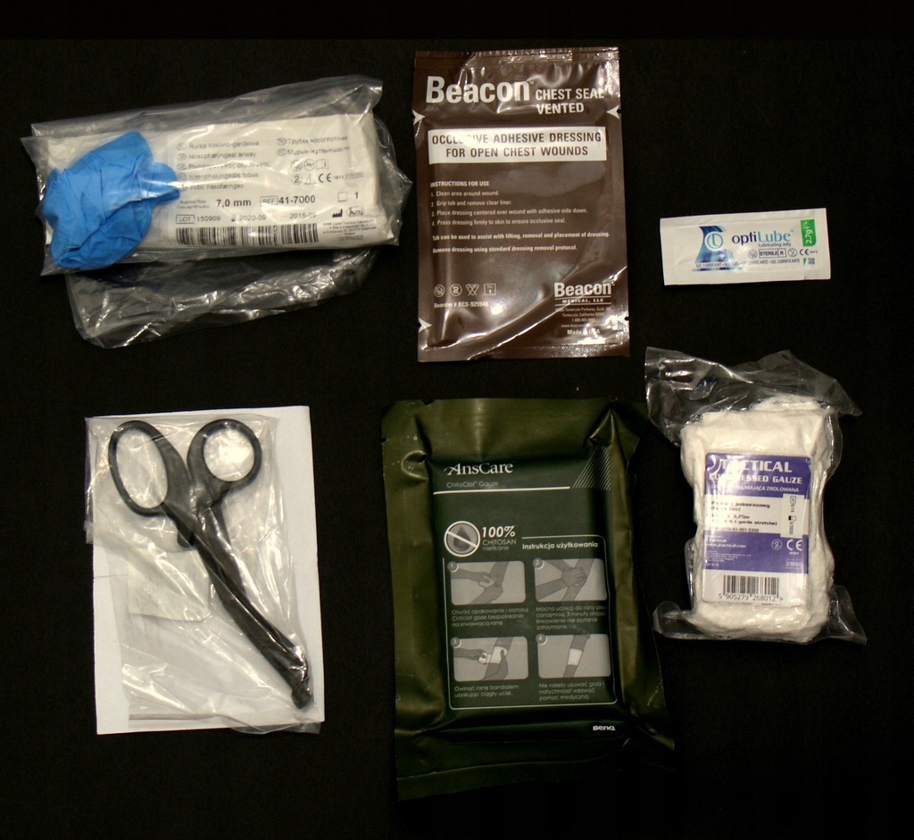 OPATRUNKI INDYWIDUALNY ZESTAW MEDYCZNY WOJSKOWY WP - 12305811163 - oficjalne archiwum Allegro
