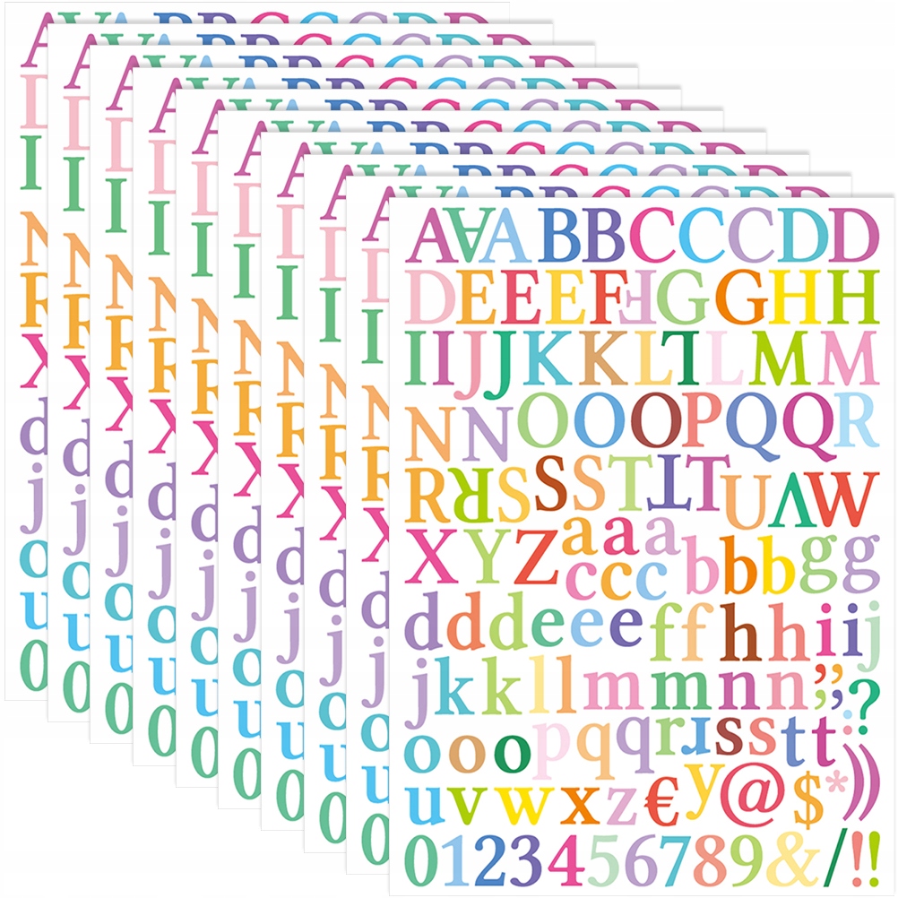 Alphabet Labels Alphabet Stickers Letter 10 Sheets - 13399313931 ...