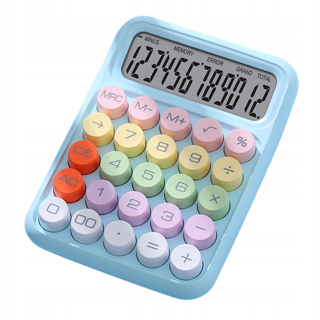 12Digit Calculator Portable Office Calculator Desktop Calculator Blue ...