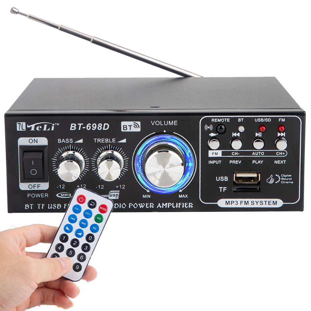 AMPLITUNER WZMACNIACZ HIFI STEREO BLUETOOTH RADIO CYFROWY WZMACNIACZ MOCY - 15738595631 ...