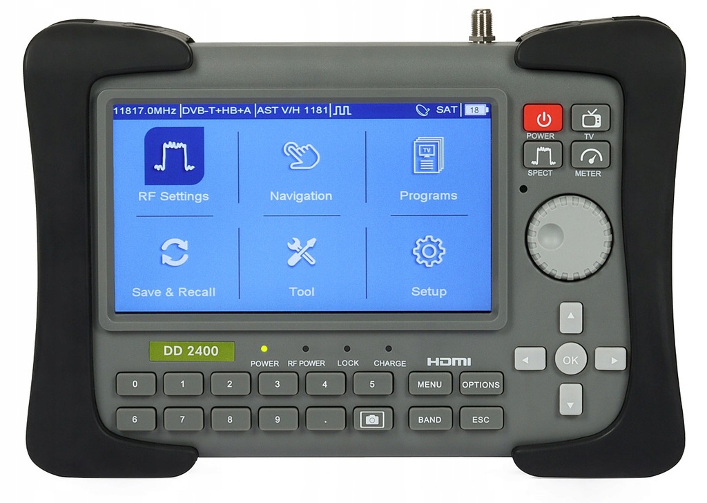 MIERNIK SYGNAŁU DVB-T/T2/C HEVC10 DVB-S/S2 DD 2400 - 12888903201 ...