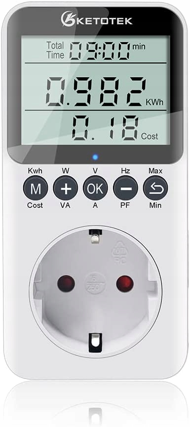 KETOTEK Miernik kosztów energii prądu do gniazdka - 13712644815 ...