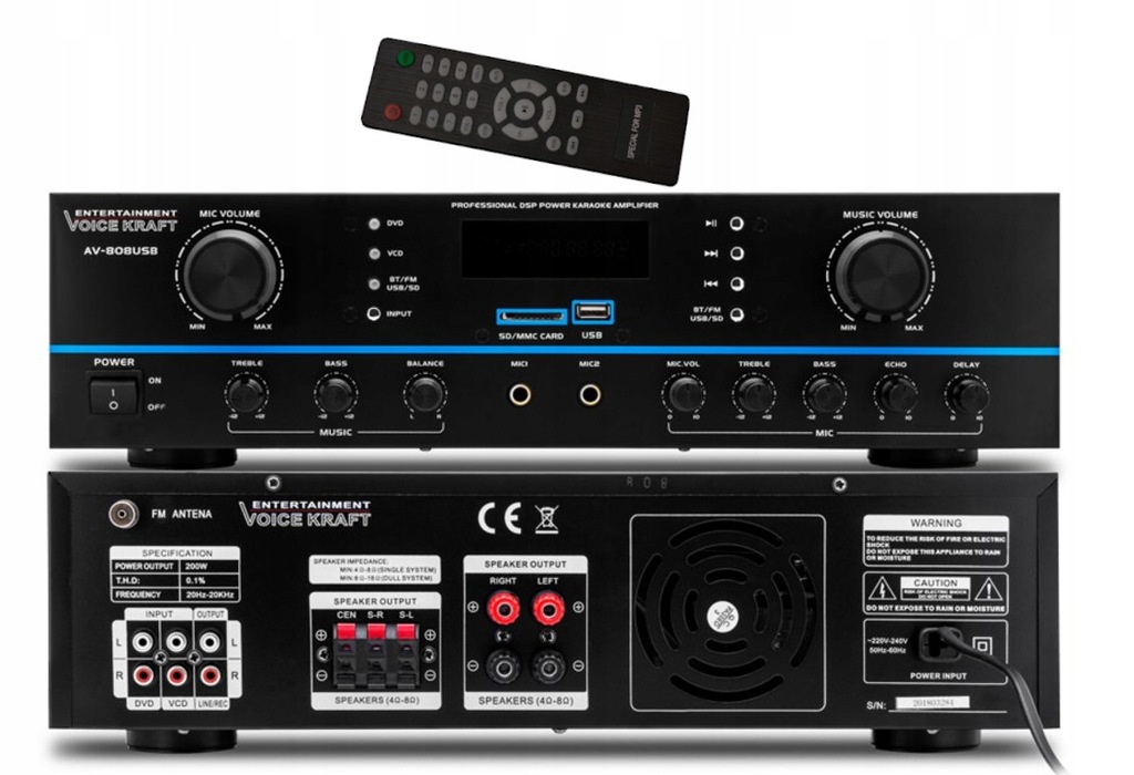 Wzmacniacz do kolumn Bluetooth radio FM USB 5CH - 9339667885 - oficjalne archiwum Allegro