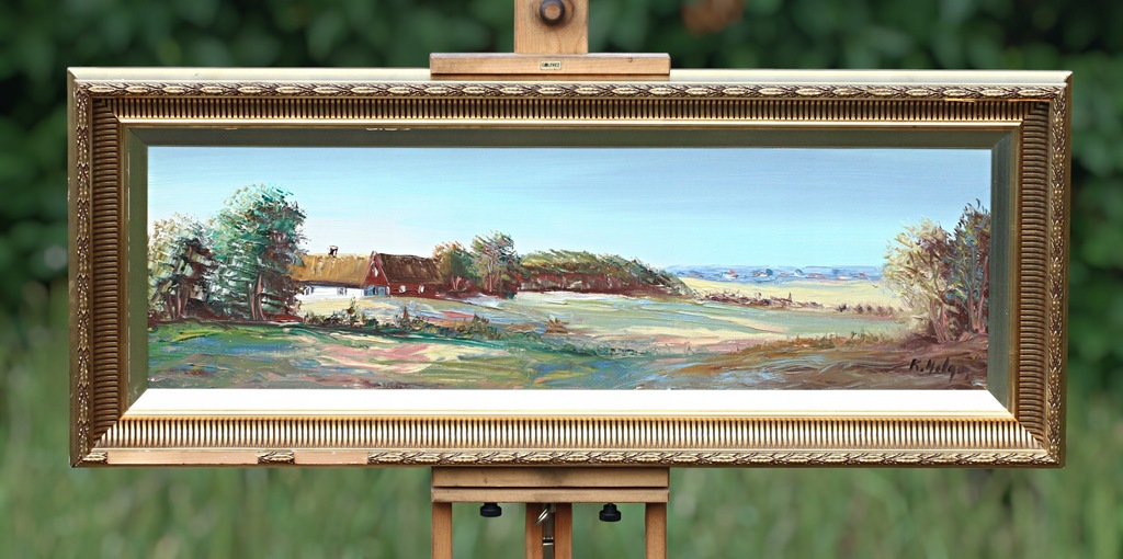 PEJZAŻ IMPRESJONIZM KARL HELGO STARY OBRAZ OLEJNY - 13873433235 ...