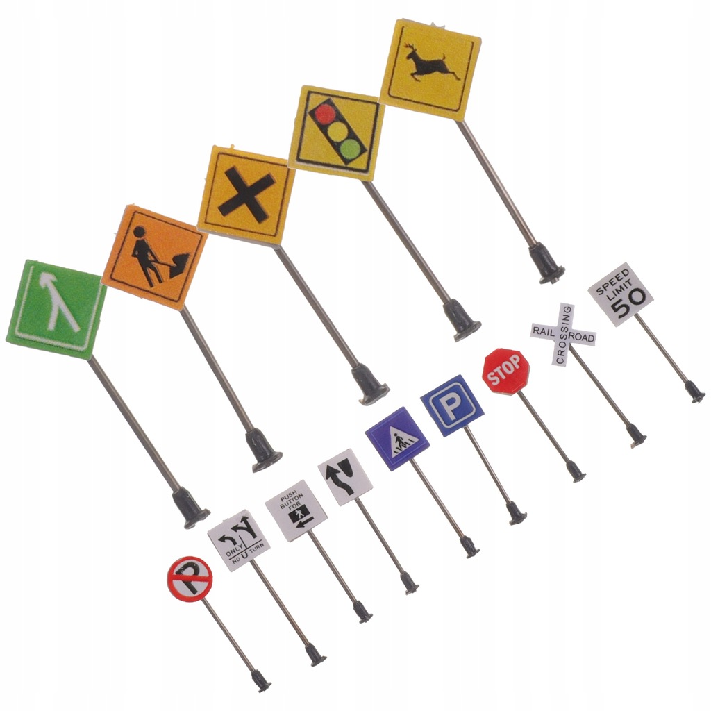 MINI ROAD SIGN TOYS KIDS TRAFFIC CONES 14 PCS - 14238550883 - oficjalne ...