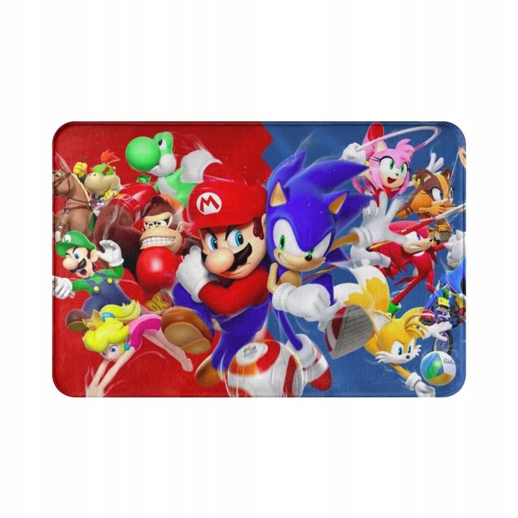 Mario and Sonic MATA ŁAZIENKOWA Dywan - 13678577454 - oficjalne archiwum Allegro