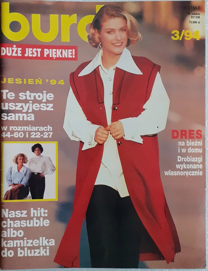 BURDA Duże jest piękne 3/94 wykroje moda - 12097541195 - oficjalne archiwum Allegro