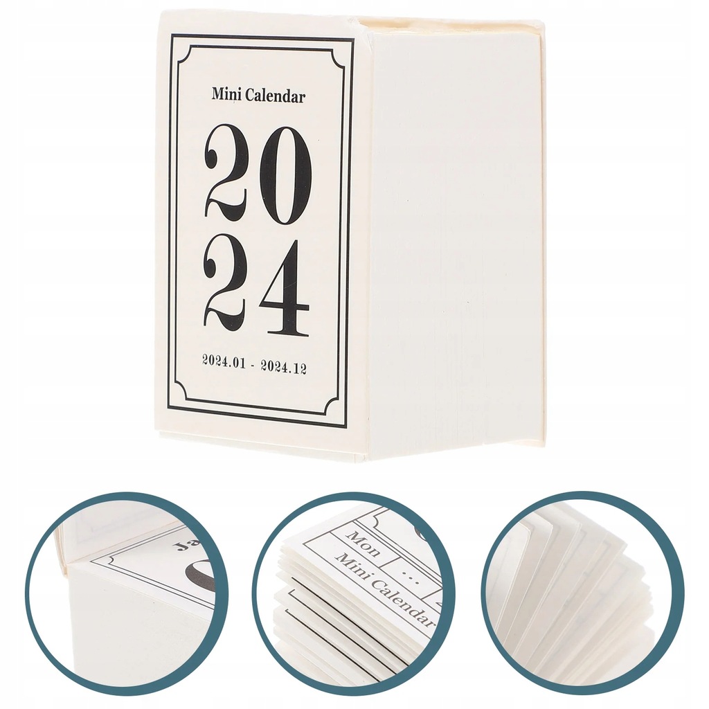 Mini Tear Calendar Time Schedule Flipped Design Decor Tabletop Standing ...