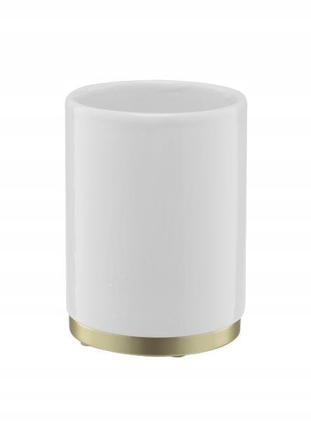 Kubek łazienkowy biały złoto INSTILO - 12458547107 - oficjalne archiwum ...