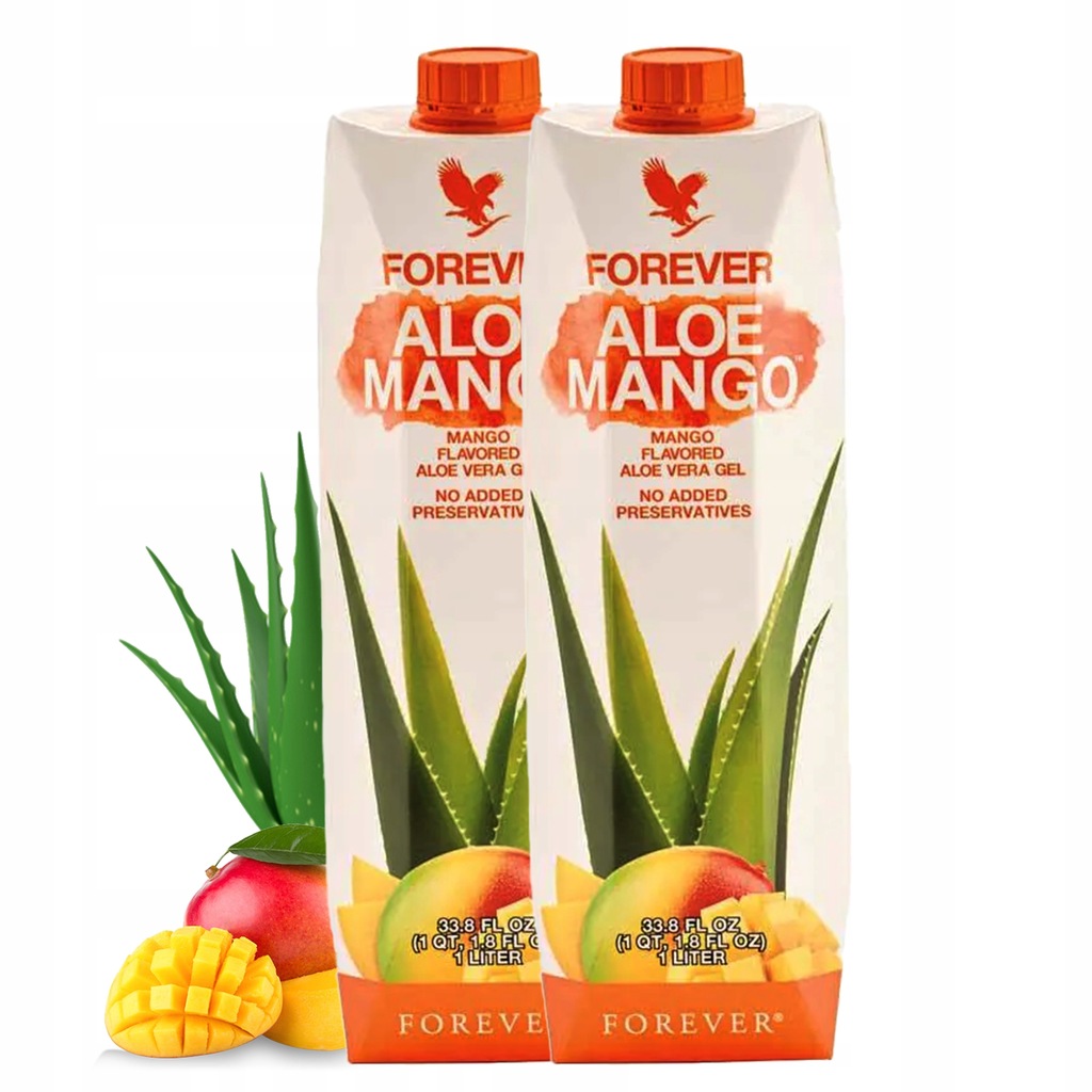Aloes do picia Forever Aloe Mango z VIT C 1L x2 - 12636658096 ...
