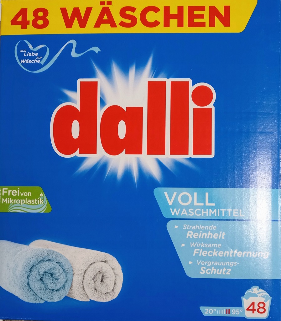 DALLI Activ Proszek do prania 3,12 kg (48 prań) - 10879472627 - oficjalne archiwum Allegro