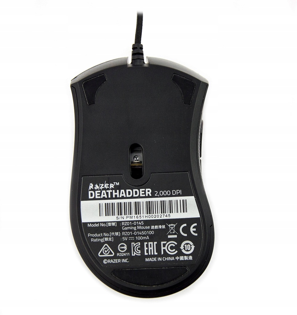 Mysz gamingowa Razer DEATHADDER 2000 DPI RZ01-0145 - 7801760039 ...