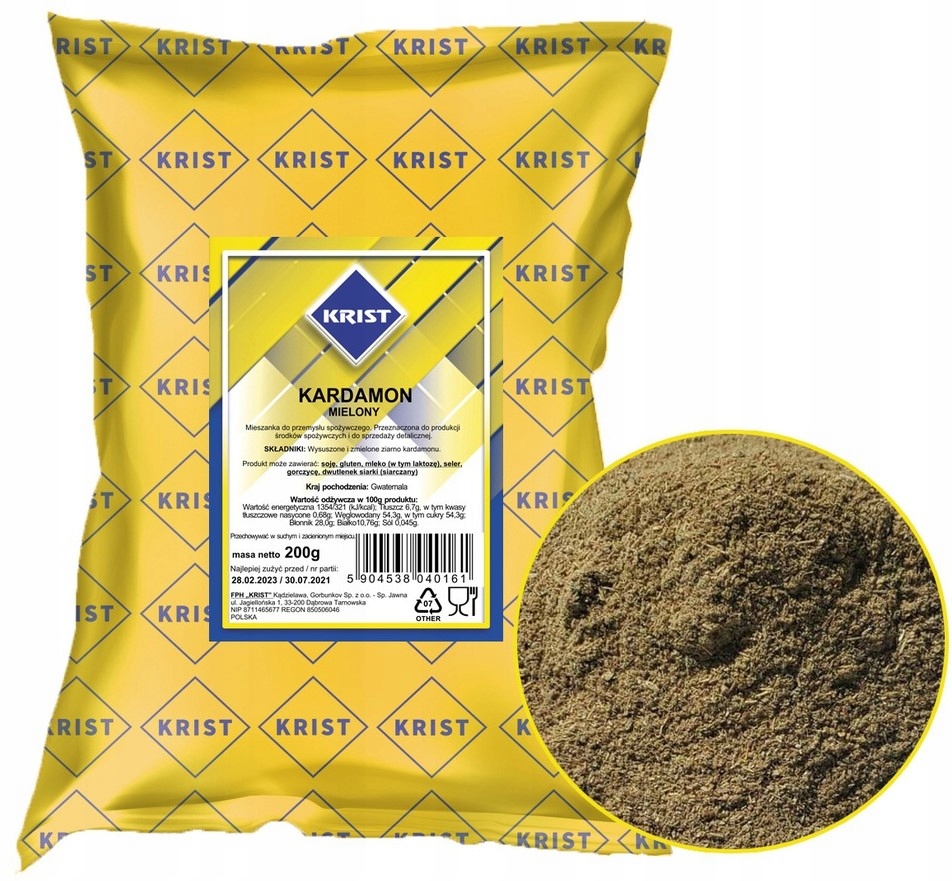 KRIST KARDAMON MIELONY NATURALNY JAKOŚĆ 200G 0,2kg - 11276960972 - oficjalne archiwum Allegro