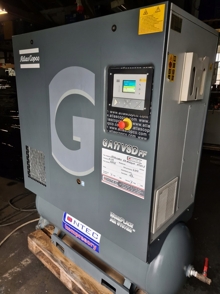 Kompresor śrubowy ATLAS COPCO GA11VSD ff, 11 kw - 12689142655 ...