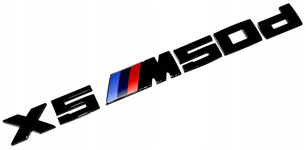 BMW X5 M50d emblemat logo znaczek napis czarny - 15381365959 ...