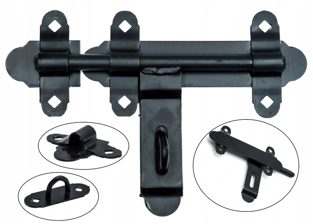 Zasuwka bramowa 250mm drzwi, bramy, garaże CZARNA - 13151885864 ...