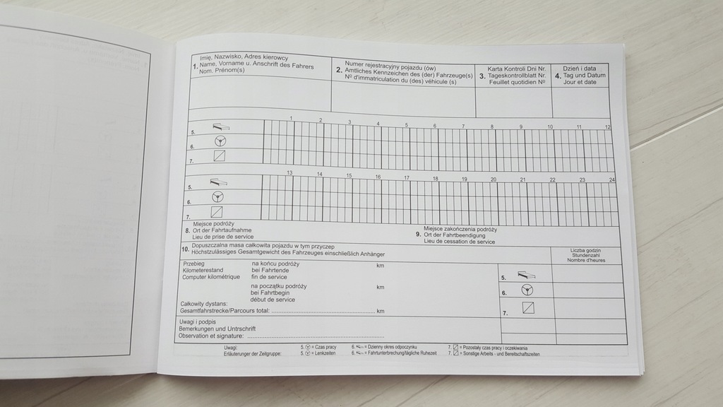 KONTROLLBUCH Ewidencja czasu pracy Kierowcy - 7882632816 - oficjalne ...
