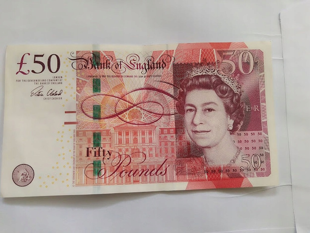 50 funtów Królowa Elżbieta II STAN SUPER - 13361893652 - oficjalne ...