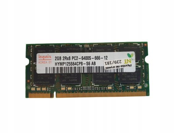 PAMIĘĆ RAM 2GB DDR2 SODIMM DO LAPTOPA 800MHz 6400S - 12586307908 ...