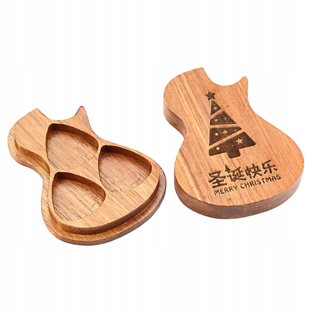 Guitar Shaped Guitar Pick Case Wooden Guitar Pick - 13739140139 ...
