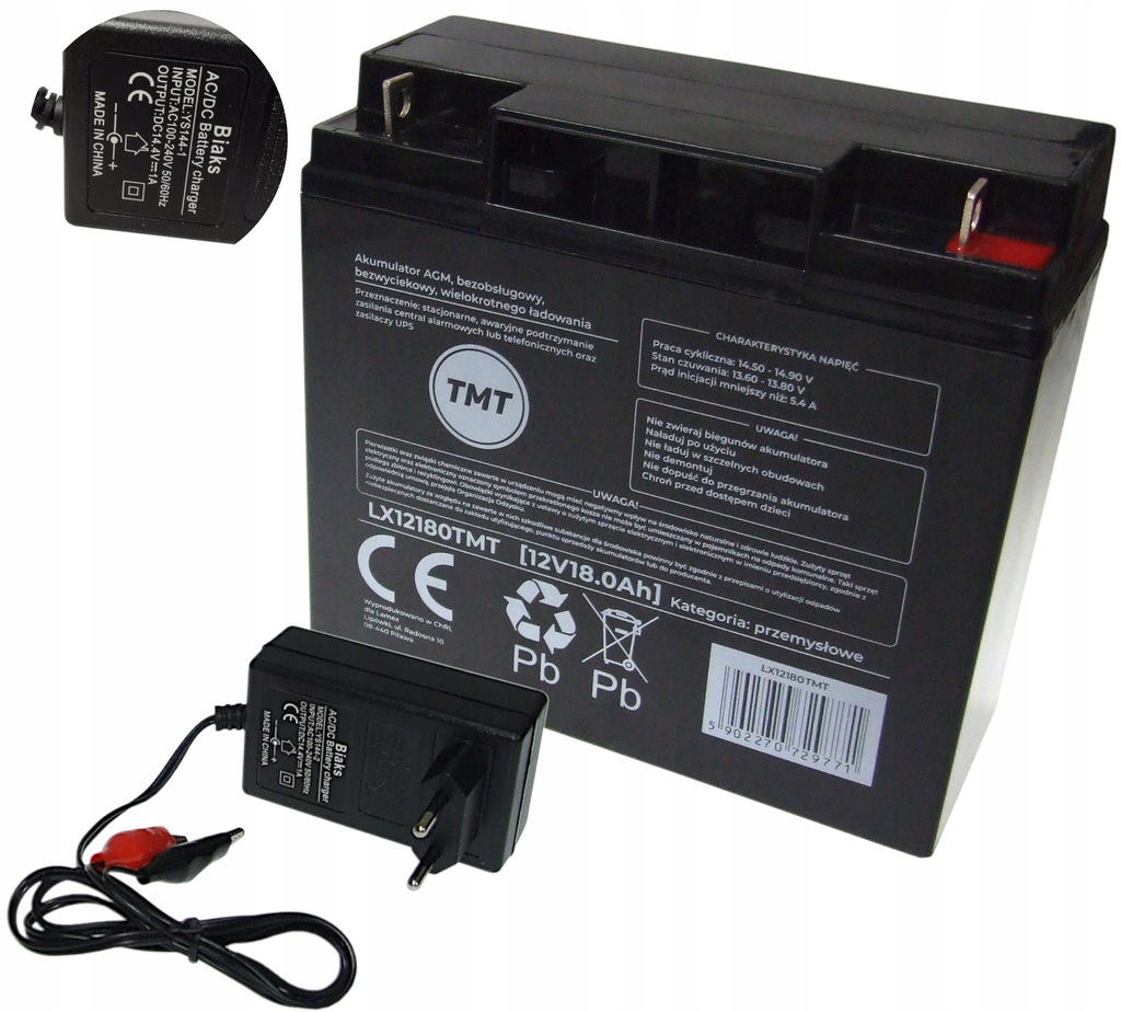 Akumulator VRLA AGM 12V 18Ah ŁADOWARKA MULTI LED - 7281699675 - oficjalne archiwum Allegro