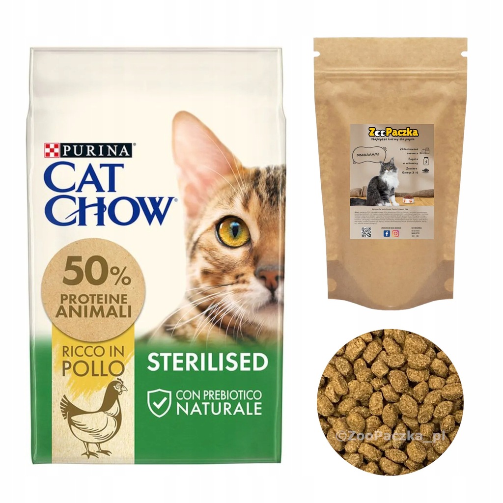 Purina Cat Chow Sterilised dla kotów sterylizowanych 1kg | karma na wagę - 15230610030 ...