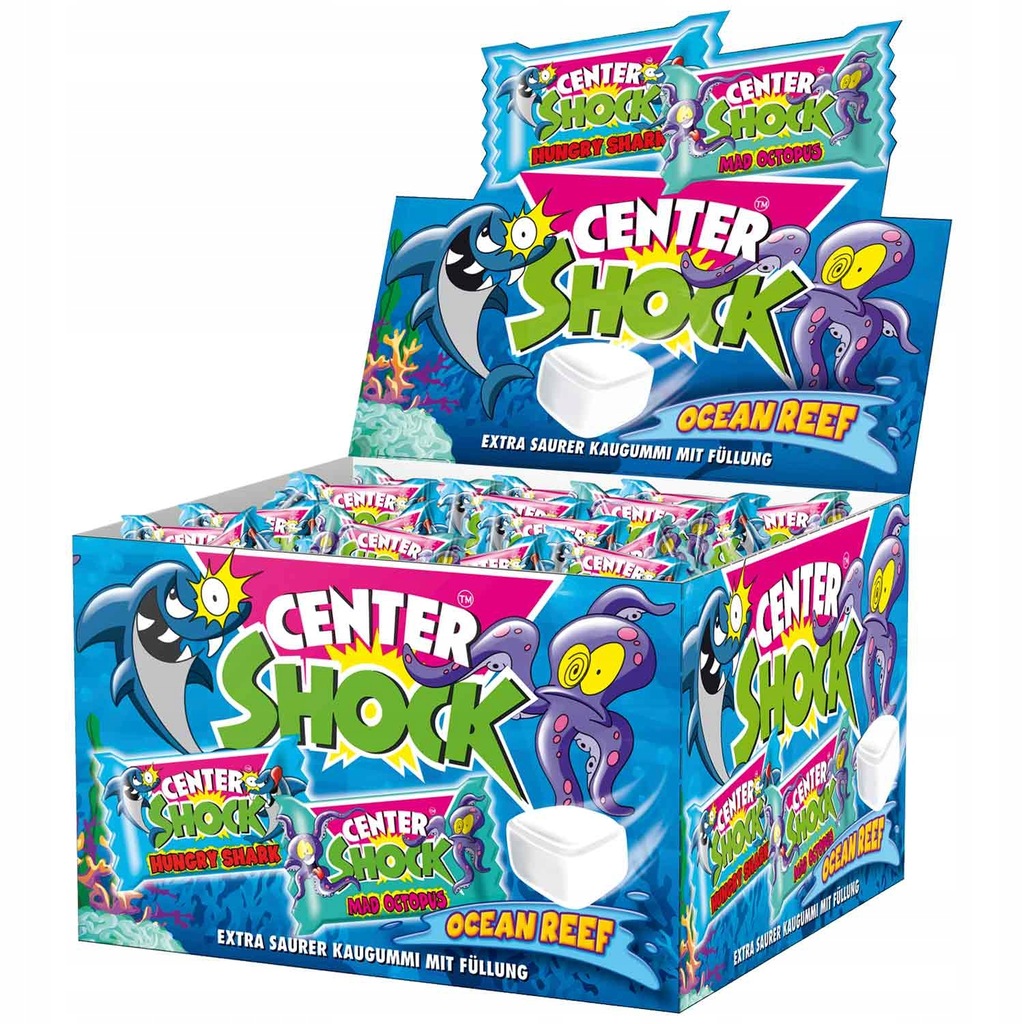 Kwaśna Guma Center Shock Malina Arbuz 100 szt - 13192589194 - oficjalne ...