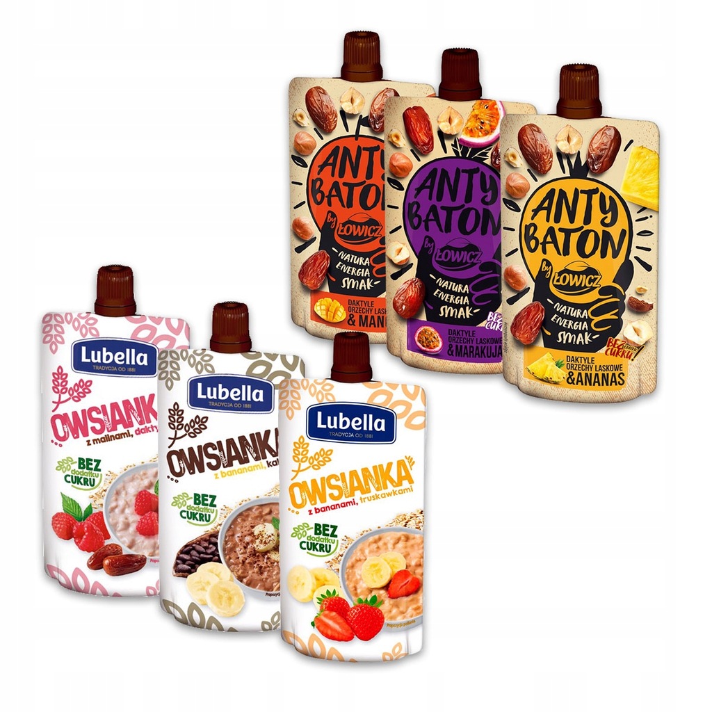 Lubella Owsianka & Antybaton mus Mix 6 sztuk - 12375543239 - oficjalne ...