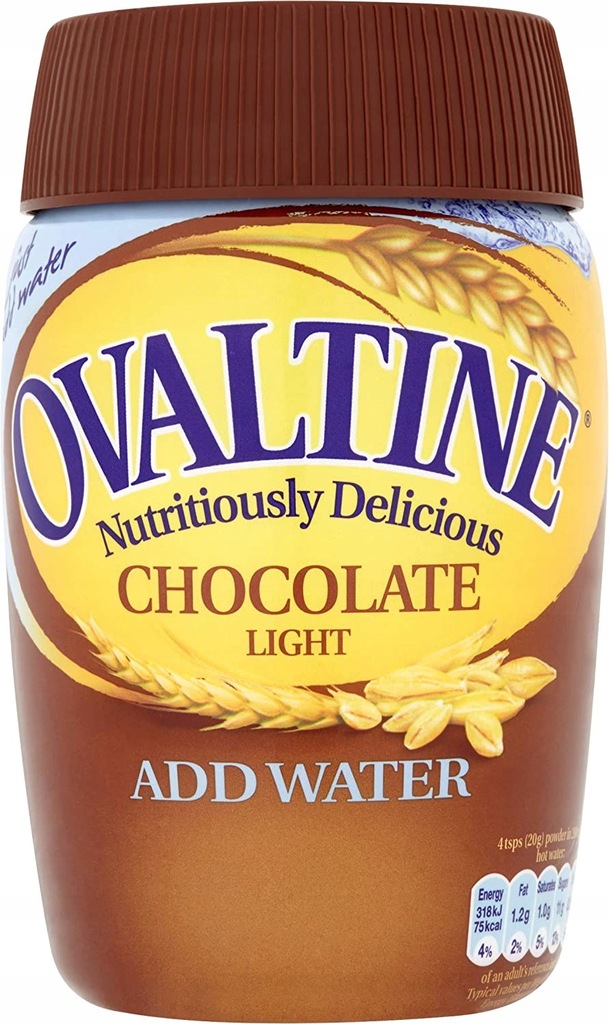 Ovaltine Chocolate Light Drink - niskotłuszczowa - 12682631164 ...