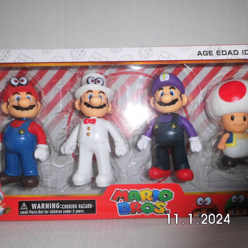 Zestaw 4 figurek Super Mario/ 3 Super Mario+ muchomor - 15513872860 ...