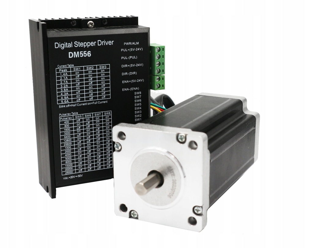 Silnik krokowy 4Nm 4A 60BYG-112 + Sterownik DM556 - 13328047242 - oficjalne archiwum Allegro