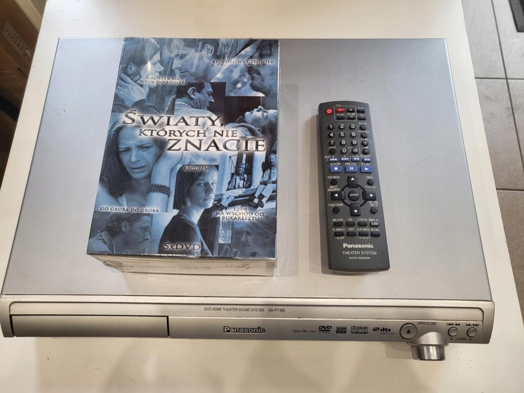 Dvd Amplituner Panasonic SA-PT160 5.1 srebrny + pilot - 17329263232 - oficjalne archiwum Allegro