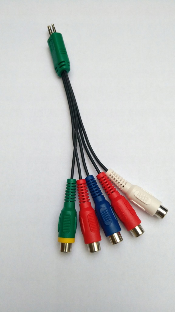 Przejściówka adapter2 Jack 3,5mm na 5x gniazdo RCA - 8963854496 - oficjalne archiwum Allegro