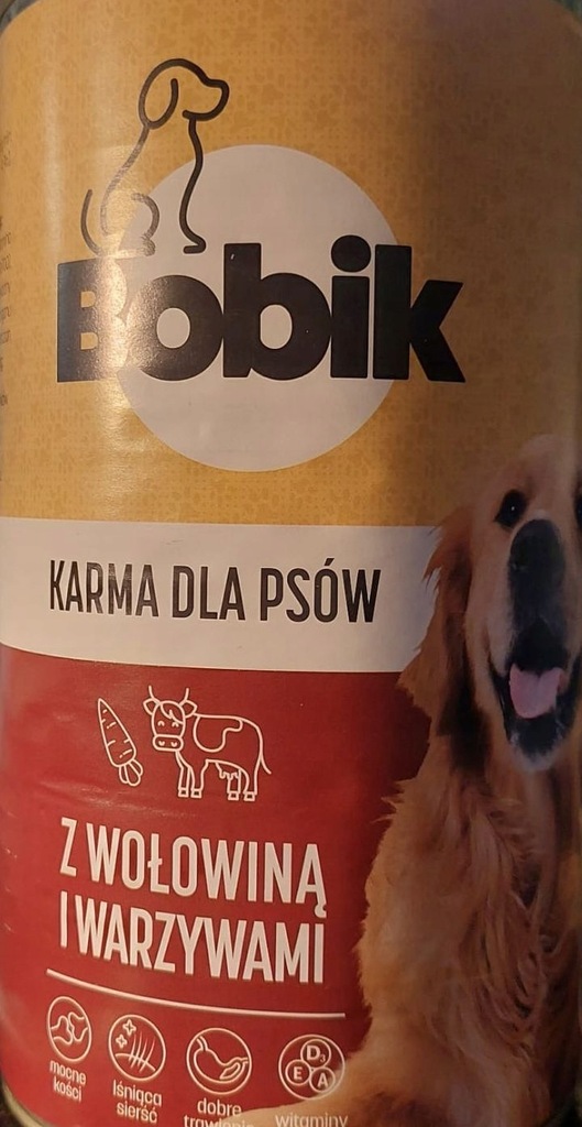 KARMA MOKRA DLA PSA WOŁOWINA Z WARZYWAMI BOBIK - 13559234299 ...