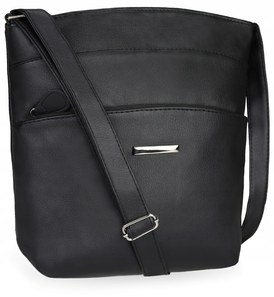 TOREBKA DAMSKA NA RAMIĘ TORBA LISTONOSZKA CZARNA A5 TOREBKI DAMSKIE ...