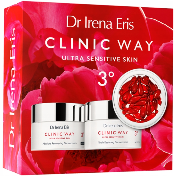 ZESTAW DR Irena Eris Clinic Way 3° 2xkrem + kaps. - 12683142255 - oficjalne archiwum Allegro