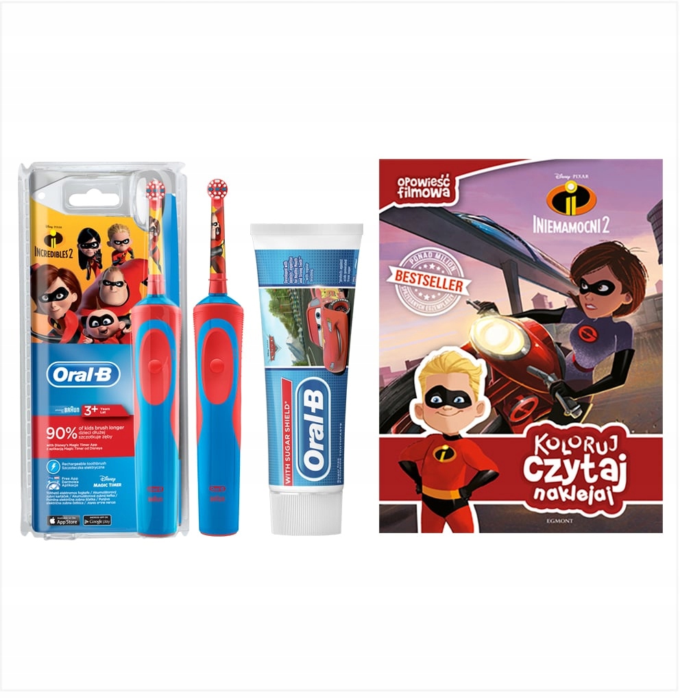 Szczoteczka elektryczna dla dzieci Oral-b Zestaw - 10724615268 - oficjalne archiwum Allegro