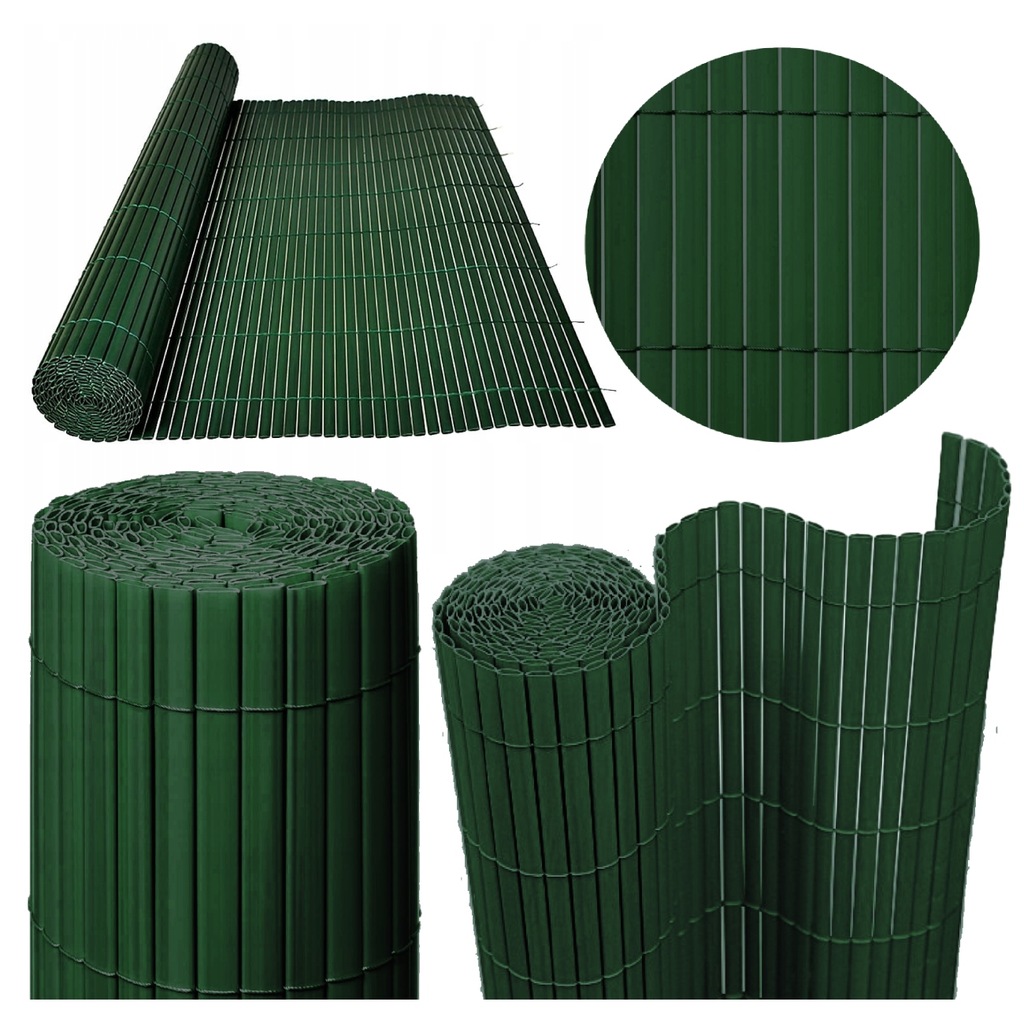 Zielona osłona balkonowa PVC w rolce 2x3 m z UV Taras balkon Ogrodzenie ...