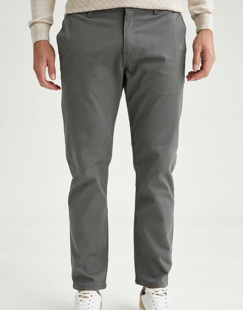 KLASYCZNE CHINOSY SZARE SPODNIE DŁUGIE GŁADKIE DEFACTO 42/30 - 15397976660 - oficjalne archiwum ...