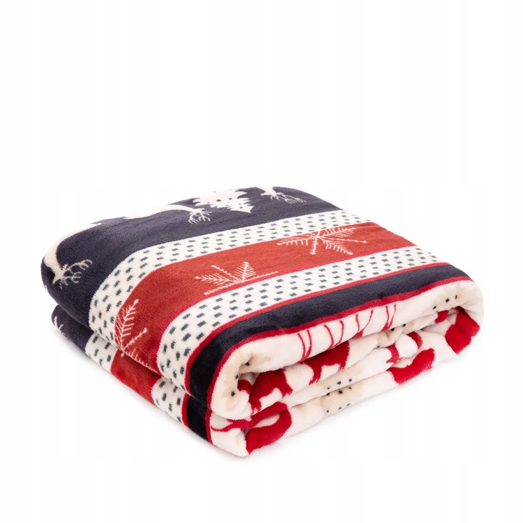 Koc HOLIGA z motywem świątecznym 150x200 cm - 14602316573 - oficjalne ...