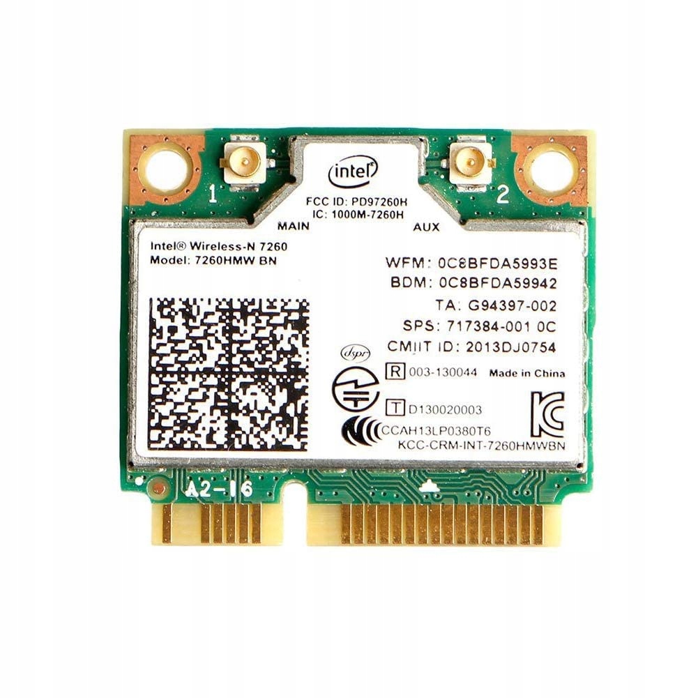 KARTA SIECIOWA INTEL 7260.HMW WIRELESS-AC 7260 + BLUETOOTH 4.0 - 15447244302 - oficjalne ...