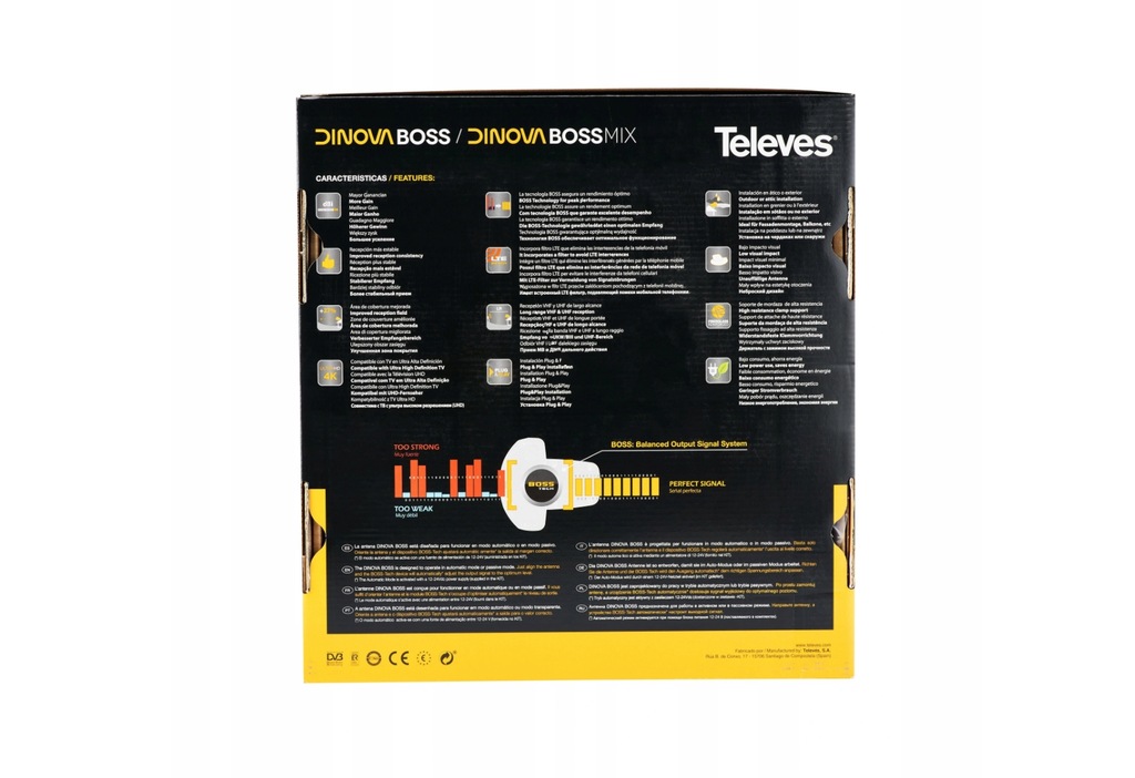 Купить Антенна Televes DINOVA DVB-T с BOSS TECH UHF MUX-8: отзывы, фото и характеристики на ...