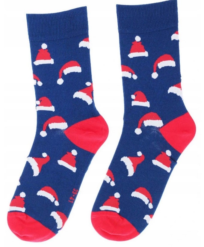 WOLA SKARPETY MĘSKIE ŚWIĄTECZNE NAVY B6R r. 42-44 - 12906624366 ...