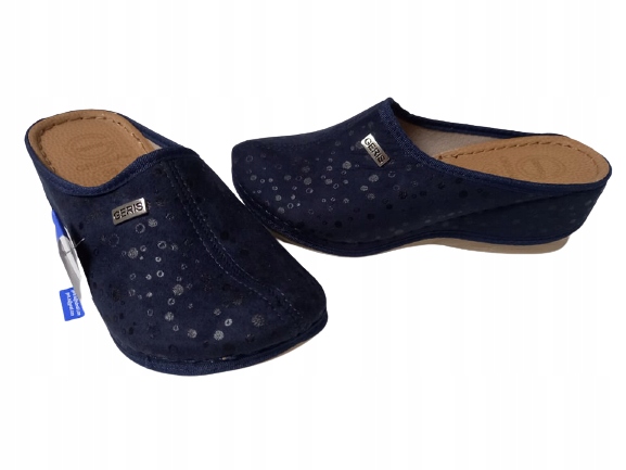 GRANATOWE ORTOPEDYCZNE KLAPKI TREPKI 40 DOMOWE BHP - 13076267761 ...