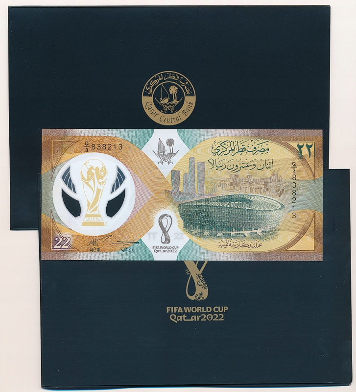 Katar - 22 riyals 2022 * Mundial FIFA * w folderze - 13223901773 ...