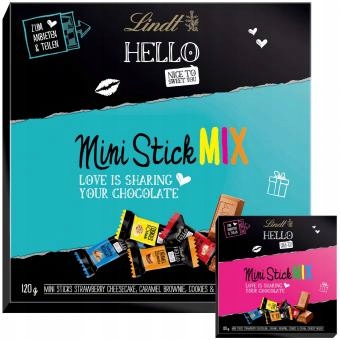 Lindt Hello Czekoladowe Mini Stick Cukierki 120g - 11832275134 ...