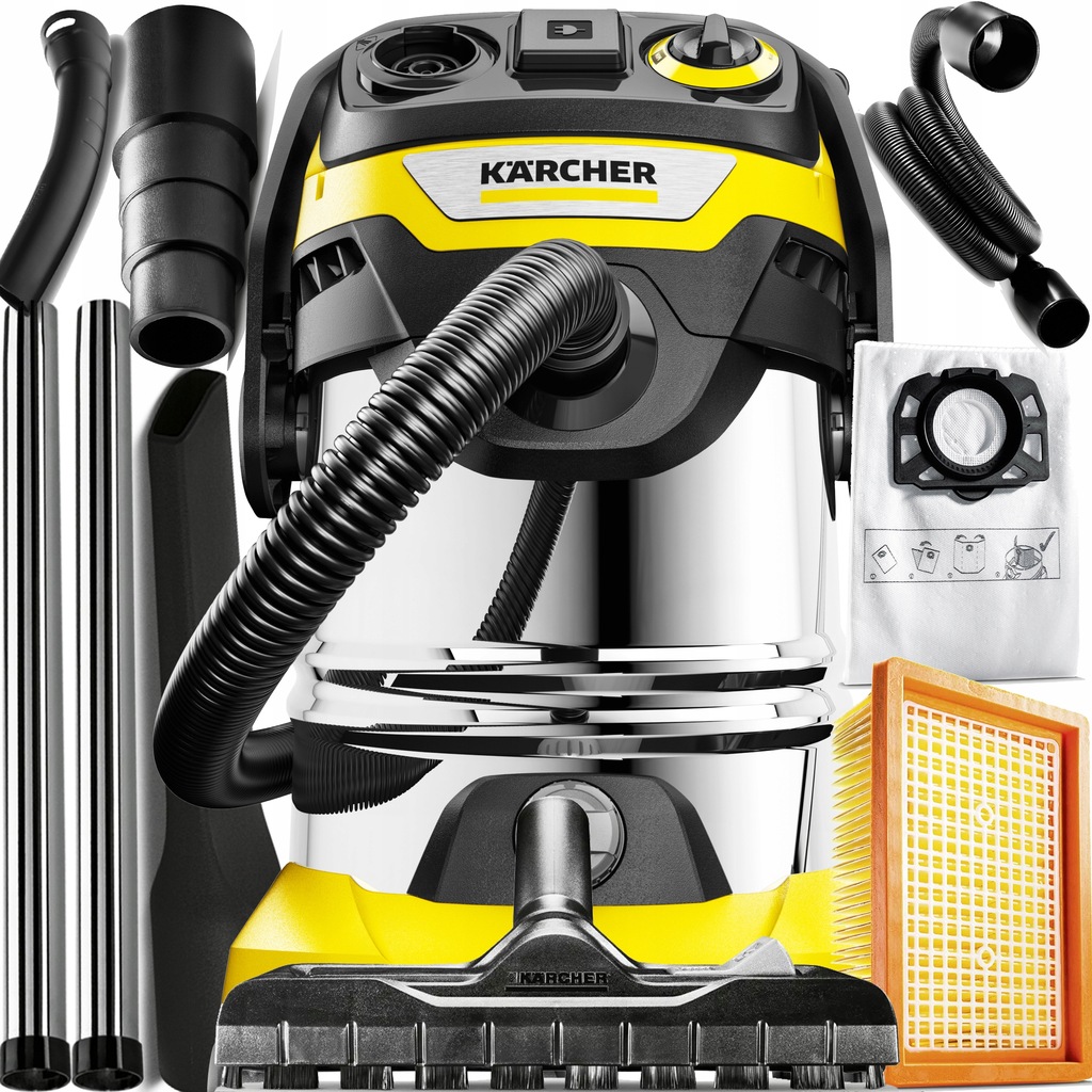 ODKURZACZ PRZEMYSŁOWY BEZWORKOWY KARCHER WD6 2100W - 11873570502 ...