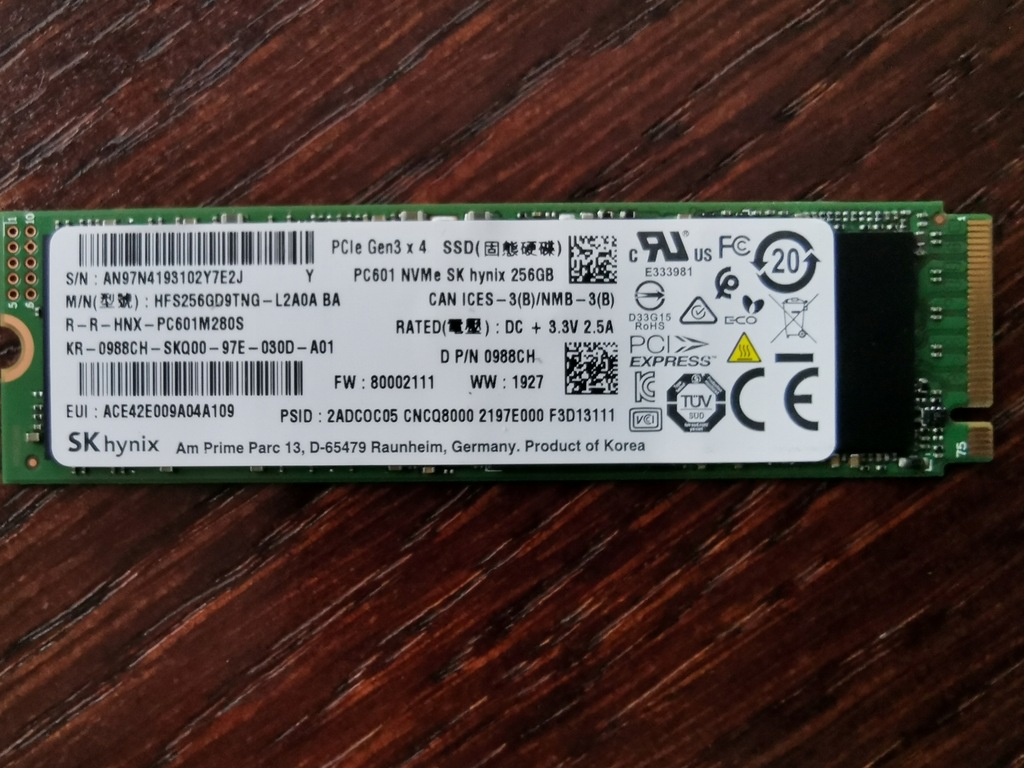 Dysk SSD SK HYNIX PC601 256 GB M.2 NVMe - 11735961741 - oficjalne ...