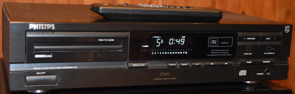 Philips CD610 Odtwarzacz CD+ pilot TDA1543 SAA7220 - 12084544969 ...